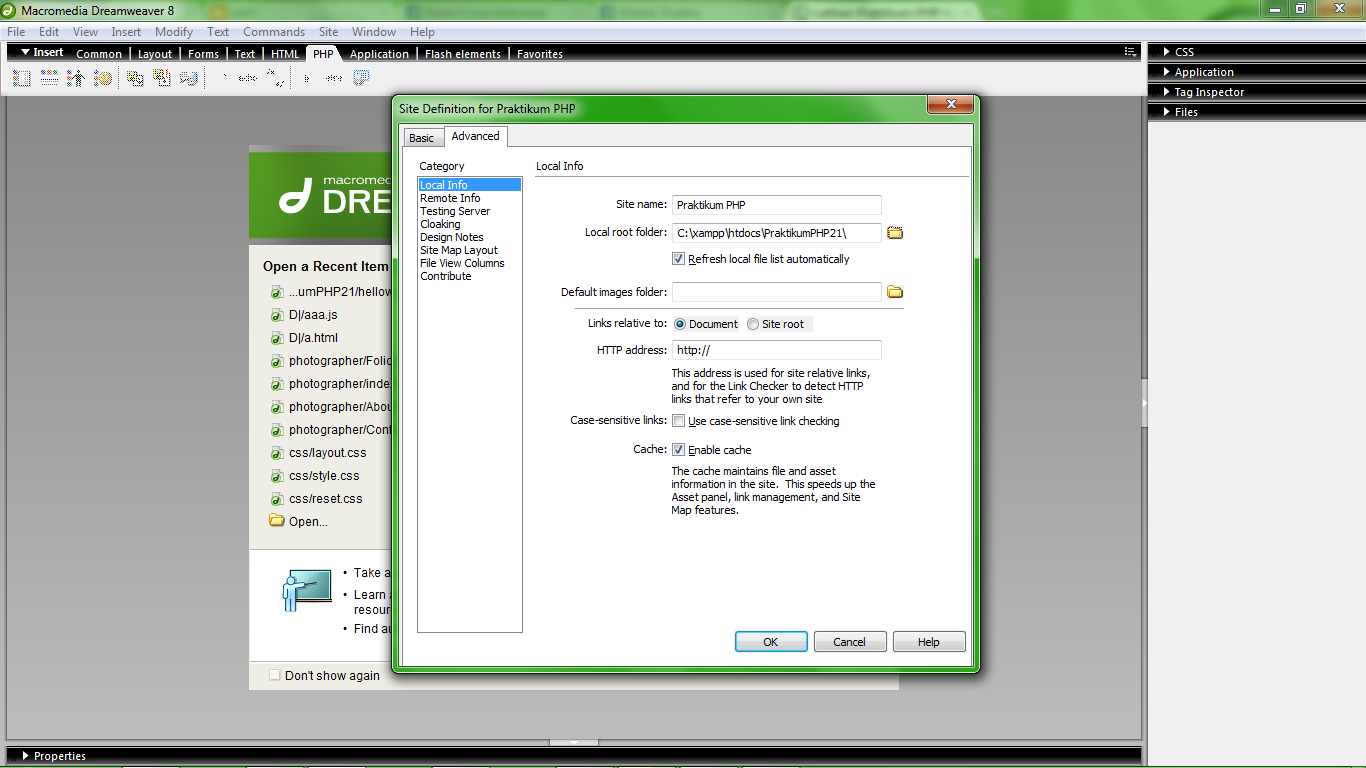 Wid S Membuka File Php Dengan Dreamweaver