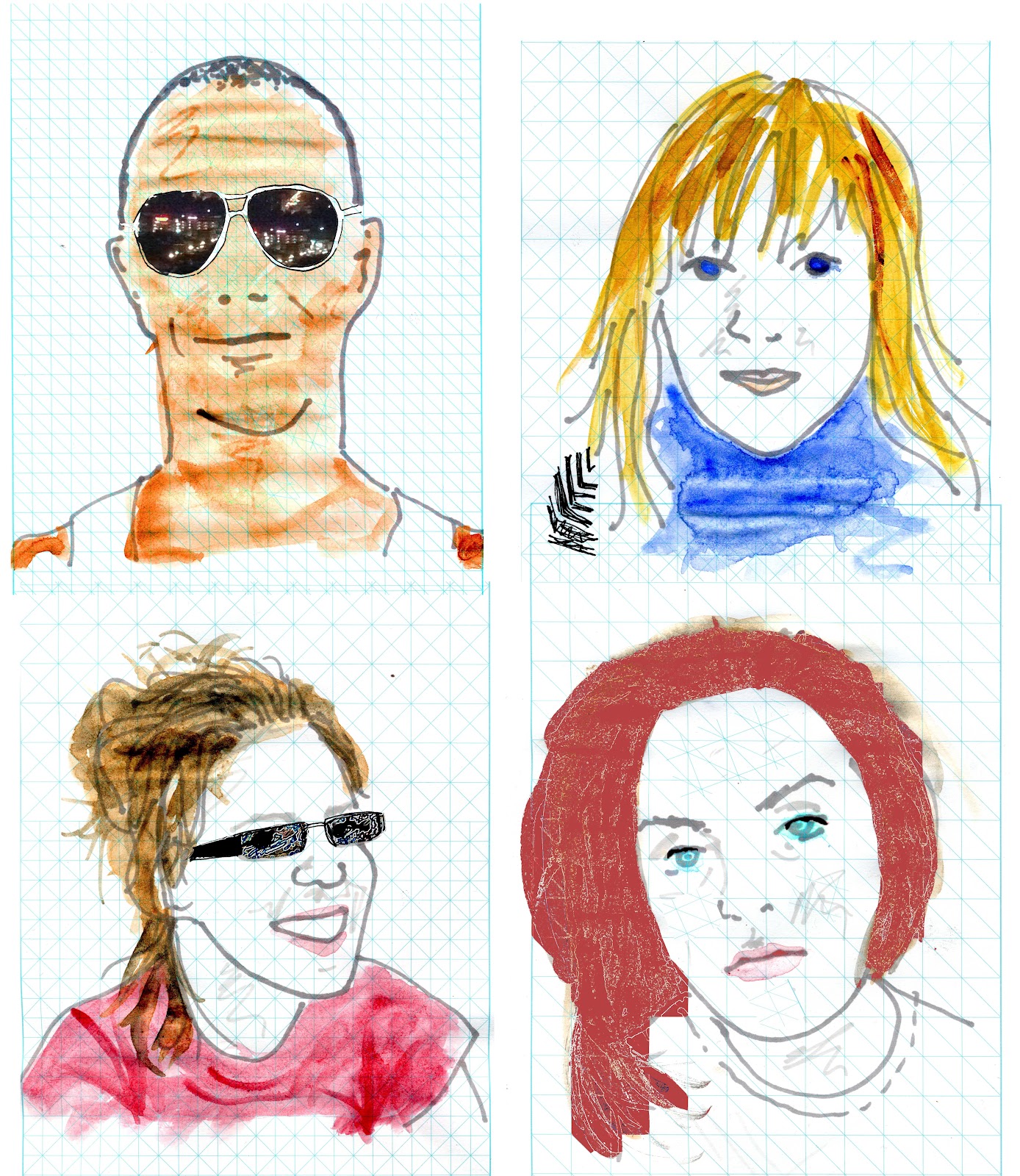 Paula F Moen: Portraits on Graph paper