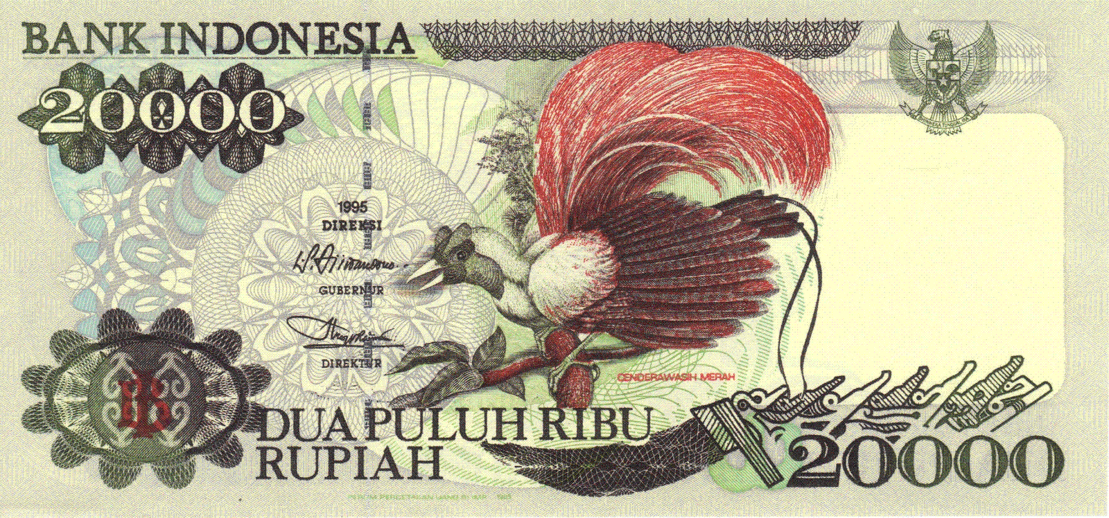 Rp.20000 - Tahun 1995 ~ Galeri Uang Rupiah Indonesia