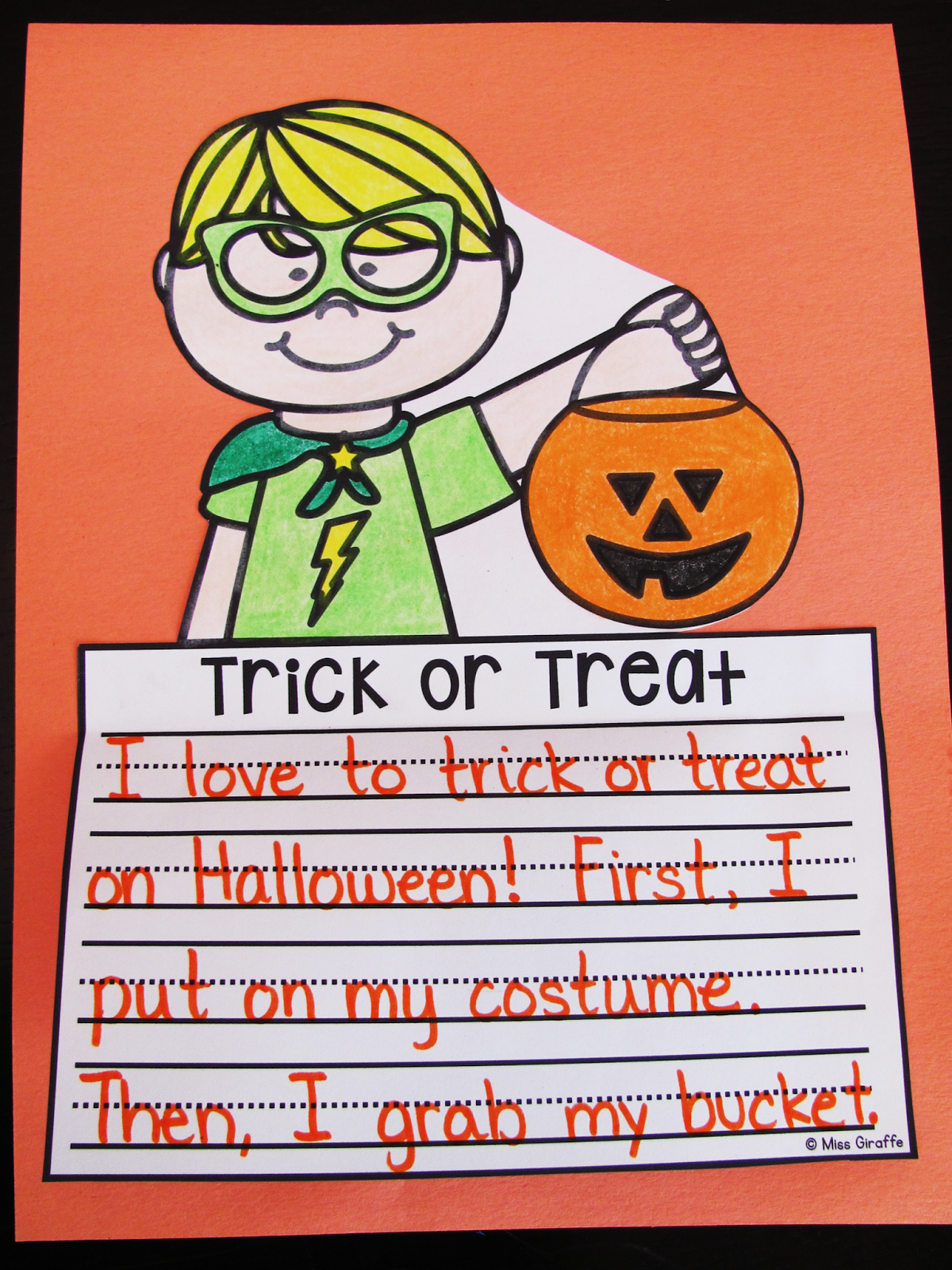 Miss Giraffe's Class: October Writing Crafts for Kids