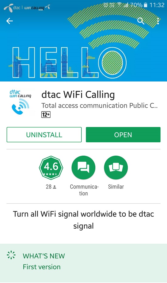 dtac Launches “dtac WiFi Calling App”