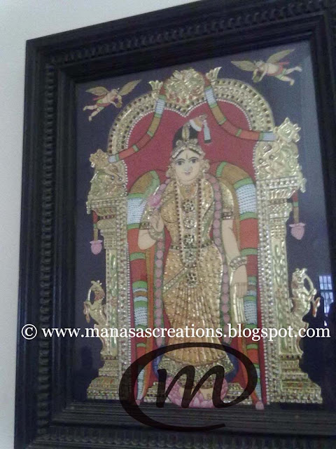 Manasa's Creations - Tanjore Paintings & Murals : Andal / Godha Devi ...
