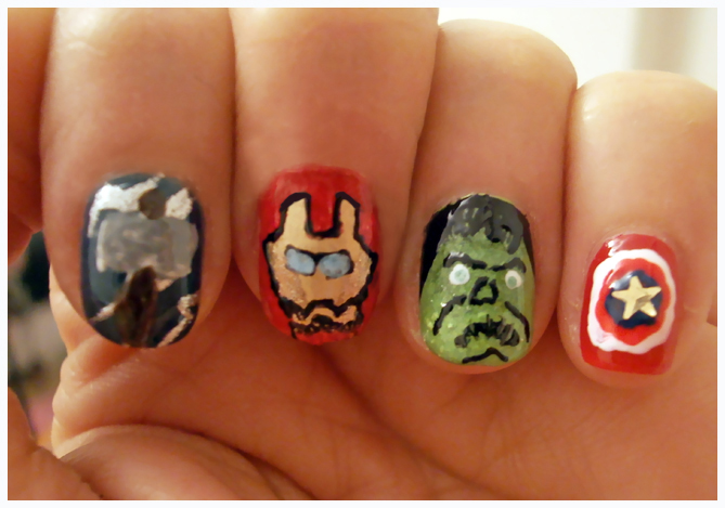 POLİSHİP: The Avengers Nail Art (Thor, Iron Man, Hulks, Captain America )