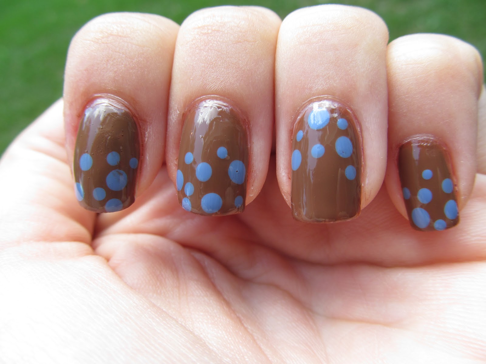 Just Another Polish Addiction: Dots: Brown & Blue