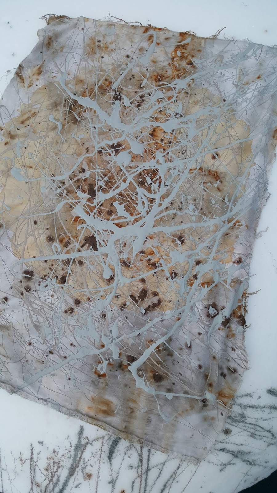 Quilted Fabric Art : Jackson Pollack on fabric