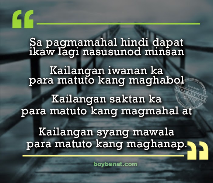 Quotes On Love Hurts Tagalog