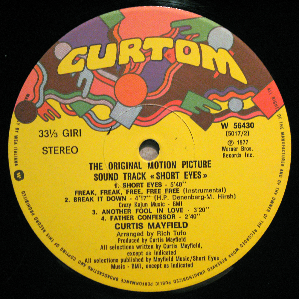 VINYL2496: Curtis Mayfield - Short Eyes - 1977 (2496.LP)