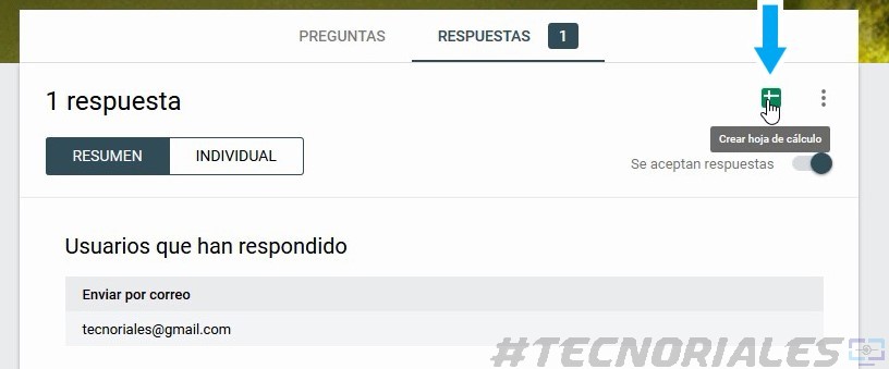 Crear formulario online y exportar data a excel