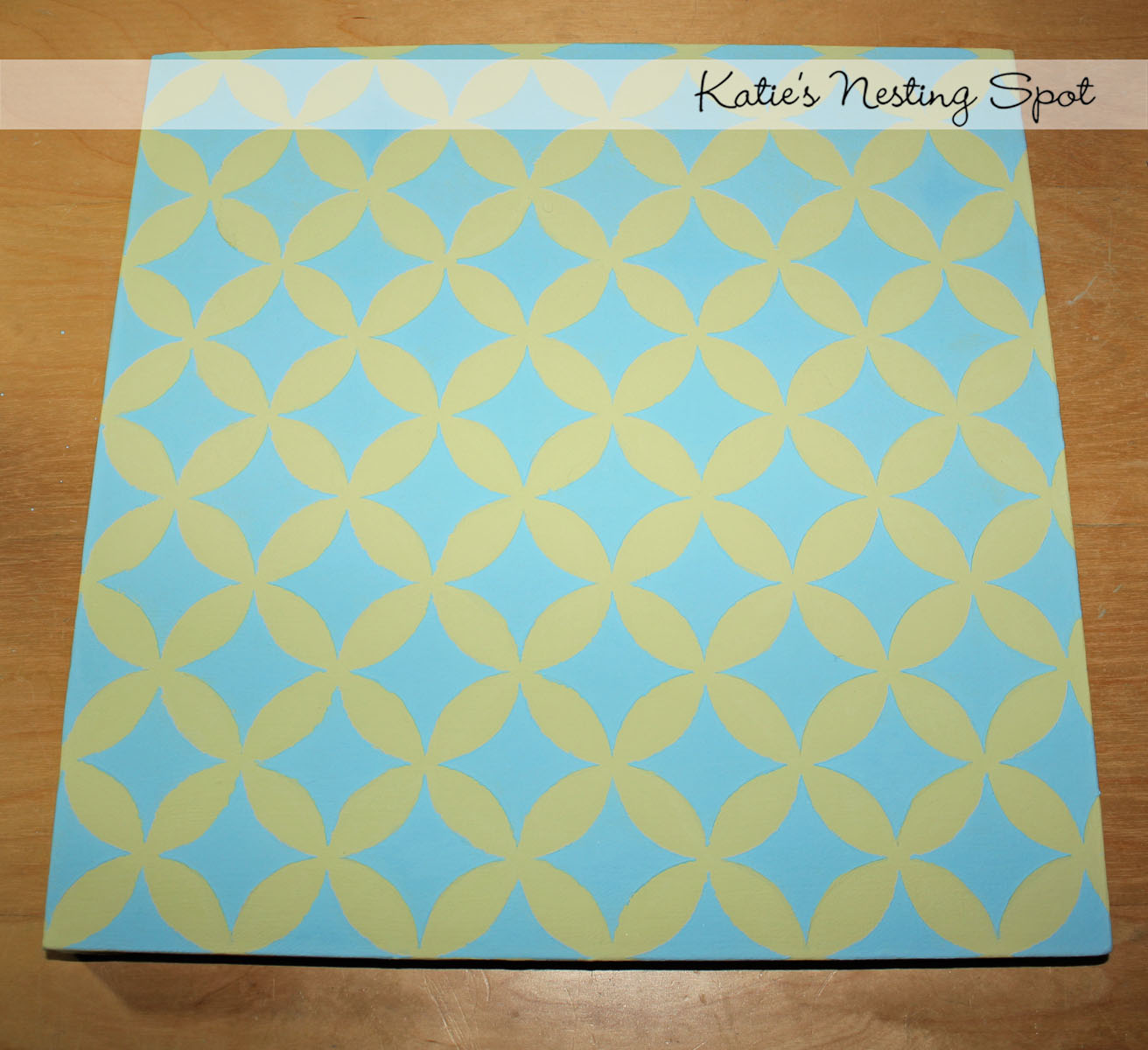 Katie's Nesting Spot: Cutting Edge Stencil Review: Layered Painted Canvas