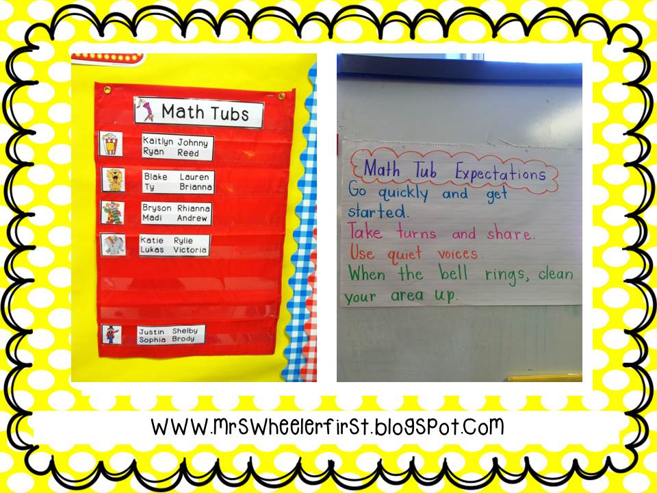 Mrs. Wheeler's First Grade Tidbits: Math Tubs
