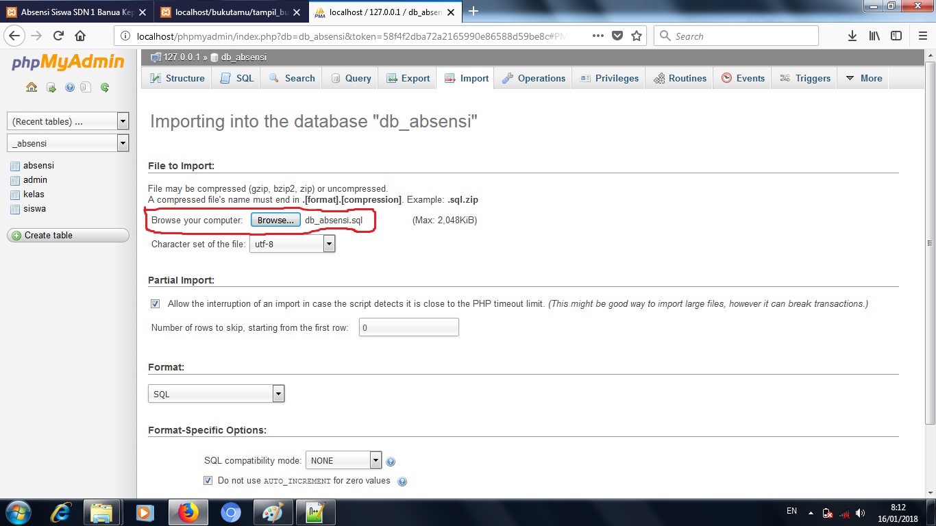 Program Absensi Siswa Berbasis Web