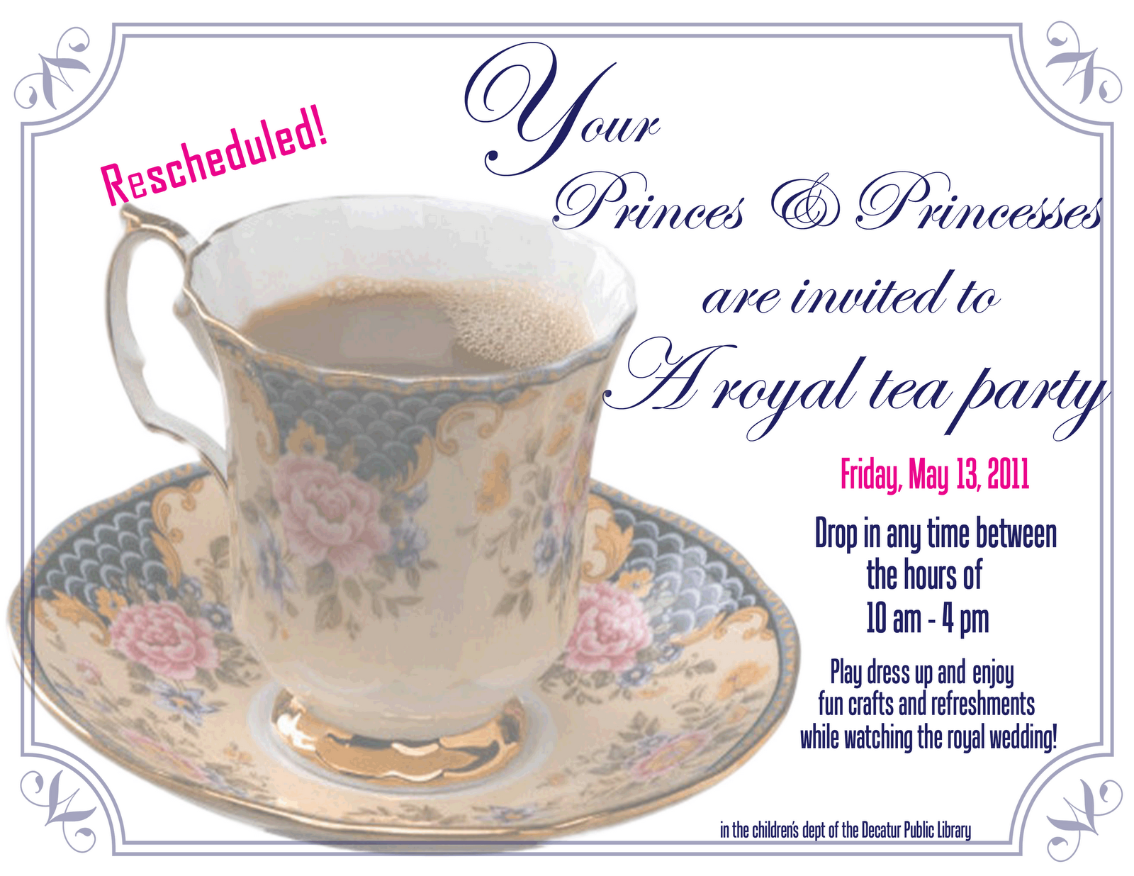 River City Readers for Kids: Royal Tea Party!