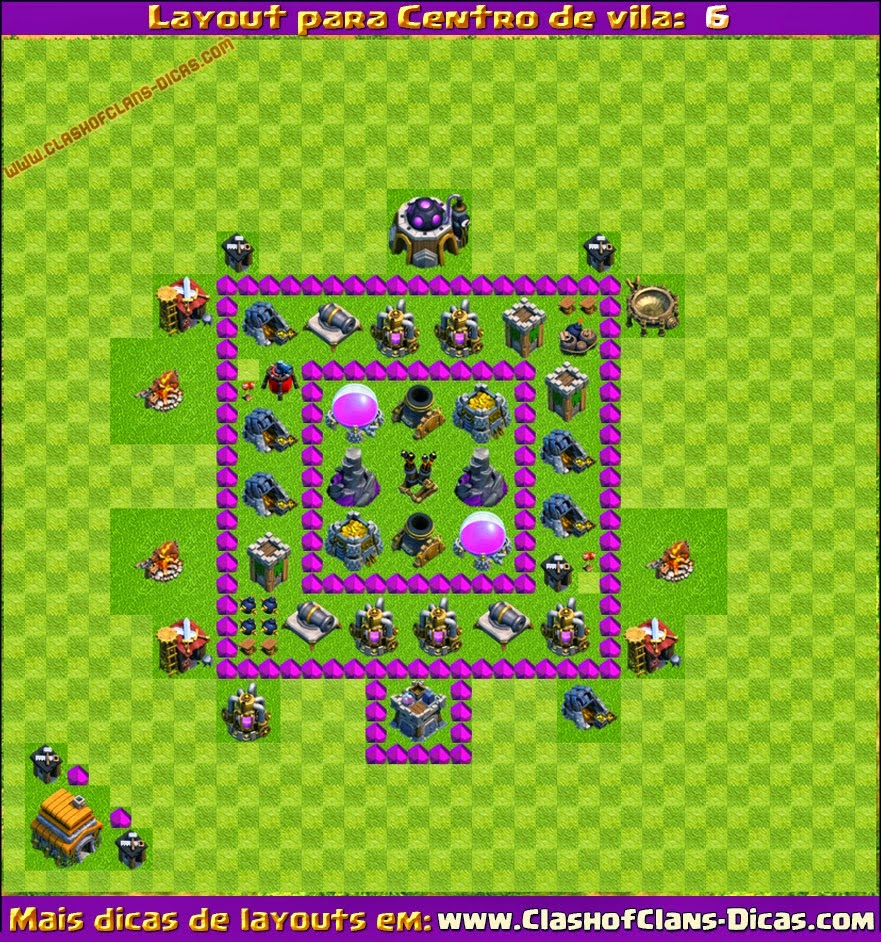 ClashOfClans: Layouts Para CV6!! Confiram!!