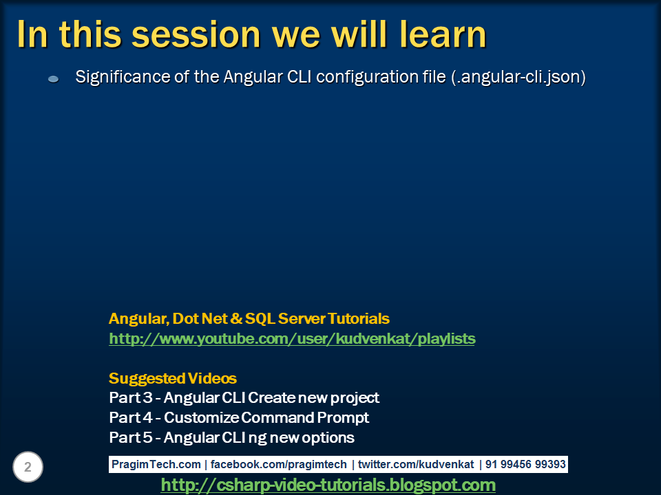 Sql Server Net And C Video Tutorial Angular Cli Configuration File