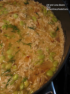 Pan Gravy Kadai Curry: Aromatic Rice With Dill and Lima Beans