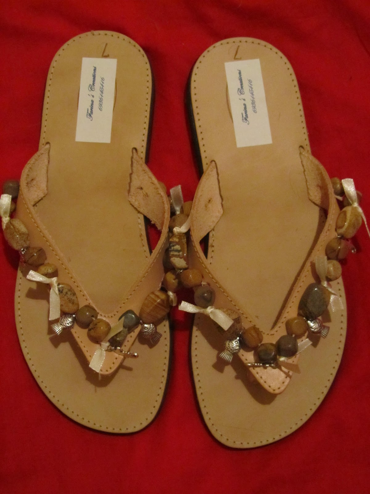 Farina's Creations: Hand decorated sandals