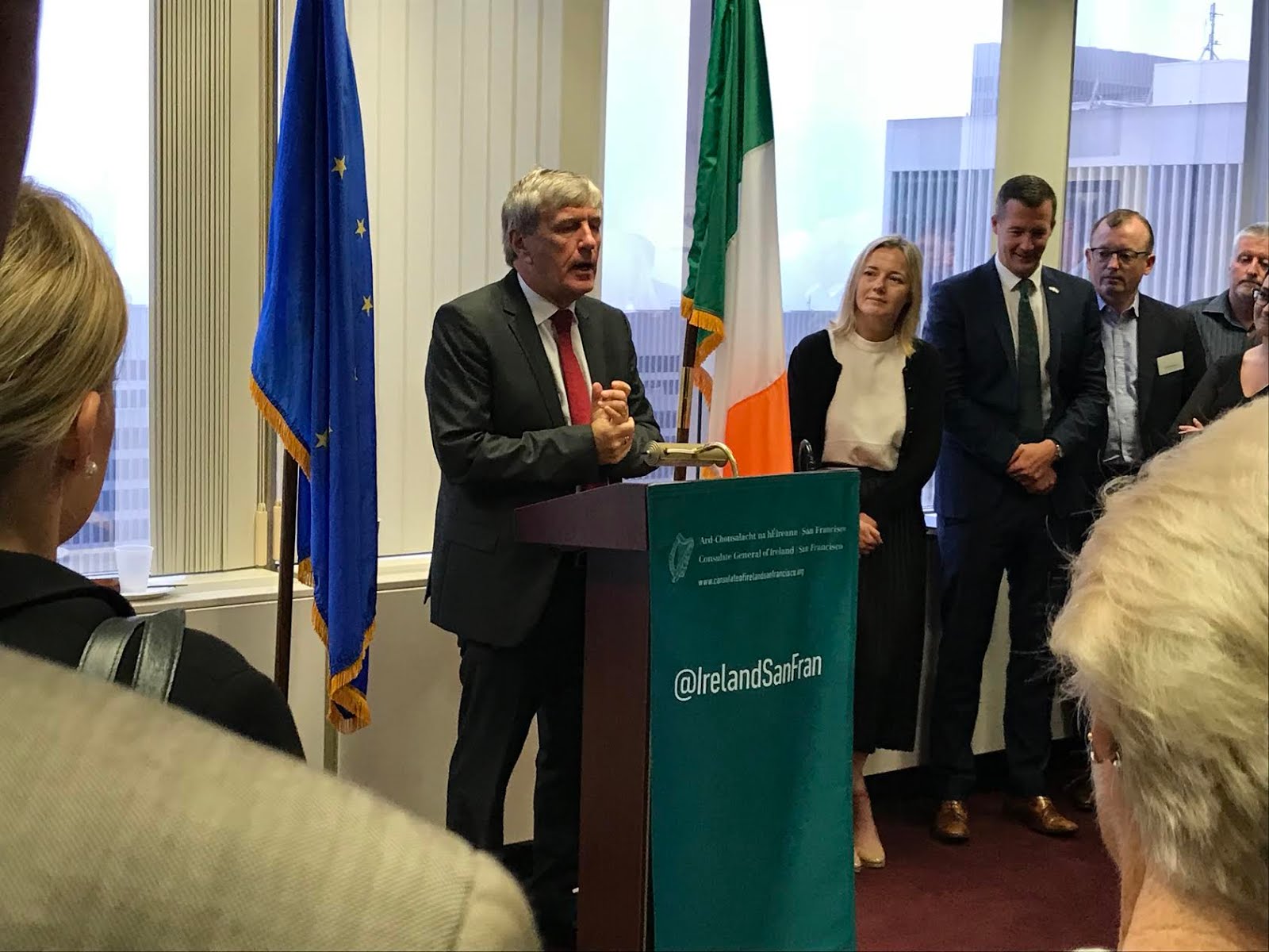 Irish Ambassador Daniel Mulhall and Irish Consulate General Robert O ...