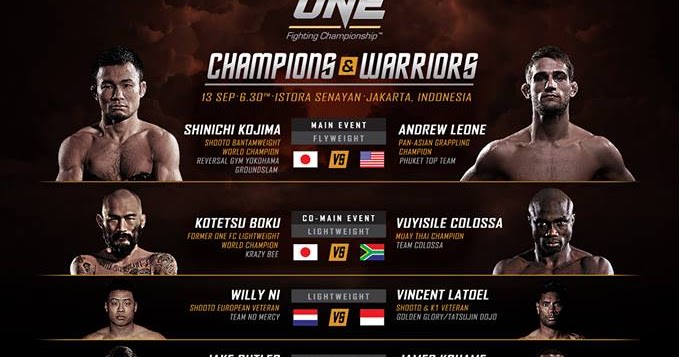 Evolve MMA : ONE FC: Champions and Warriors Full Fight Card Released