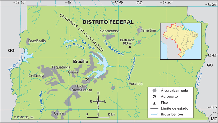 Blog de Geografia: Mapa do Distrito Federal