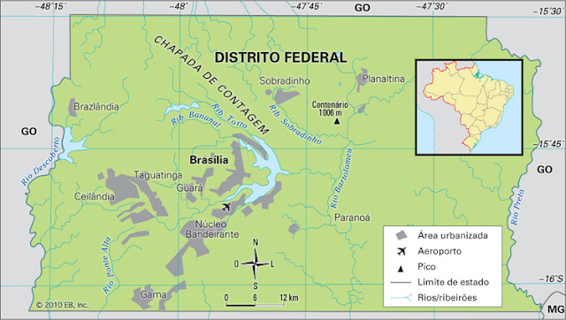 Blog de Geografia: Mapa do Distrito Federal
