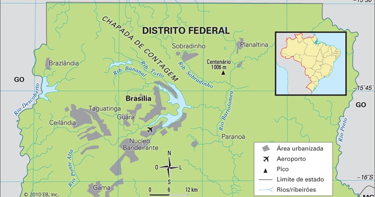 Blog de Geografia: Mapa do Distrito Federal