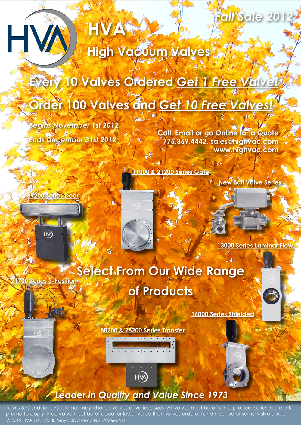 HVA - High Vacuum Valves - Leader in Quality and Value