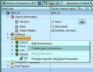 SAP BI: Infocube Creation Step 2 using SAP BI 7.0