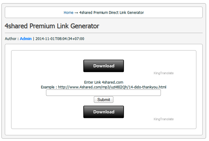 4Shared Premium Link Generator
