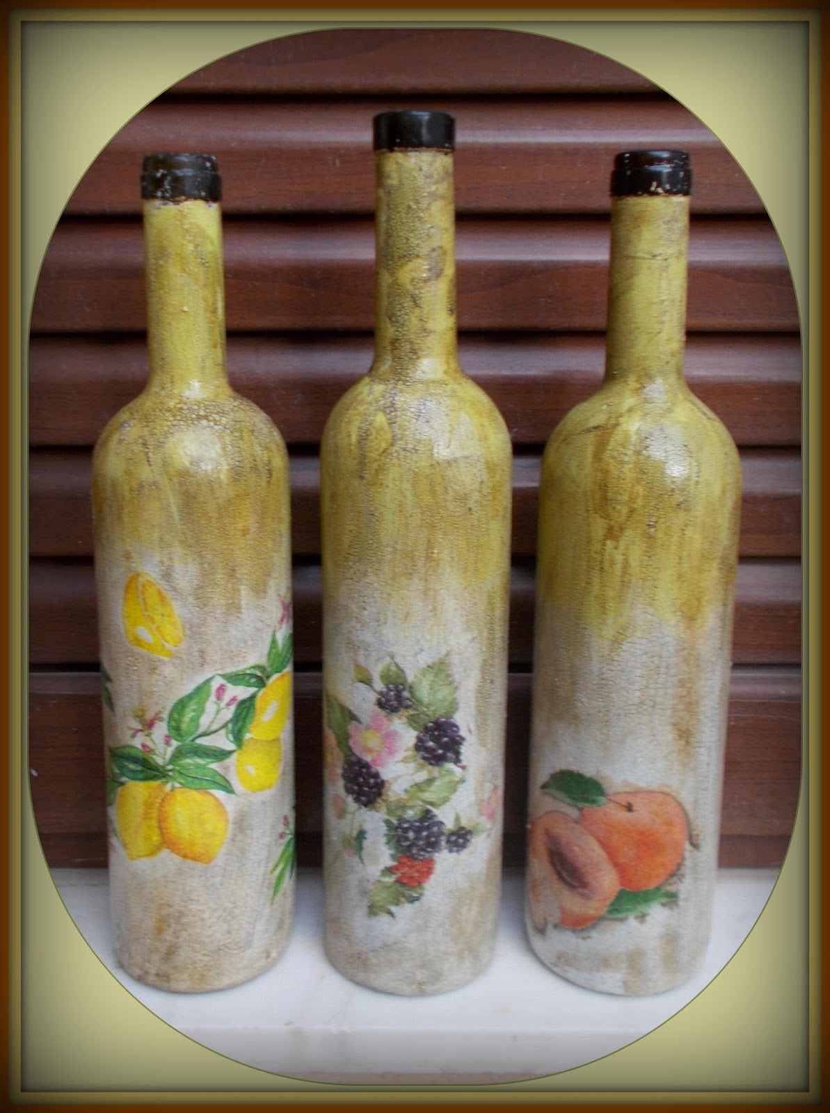 lila365idees: DECOUPAGE & ΚΡΑΚΕΛΕ MICRO ΣΕ ΜΠΟΥΚΑΛΙΑ ΚΡΑΣΙΟΥ (DECOUPAGE ...