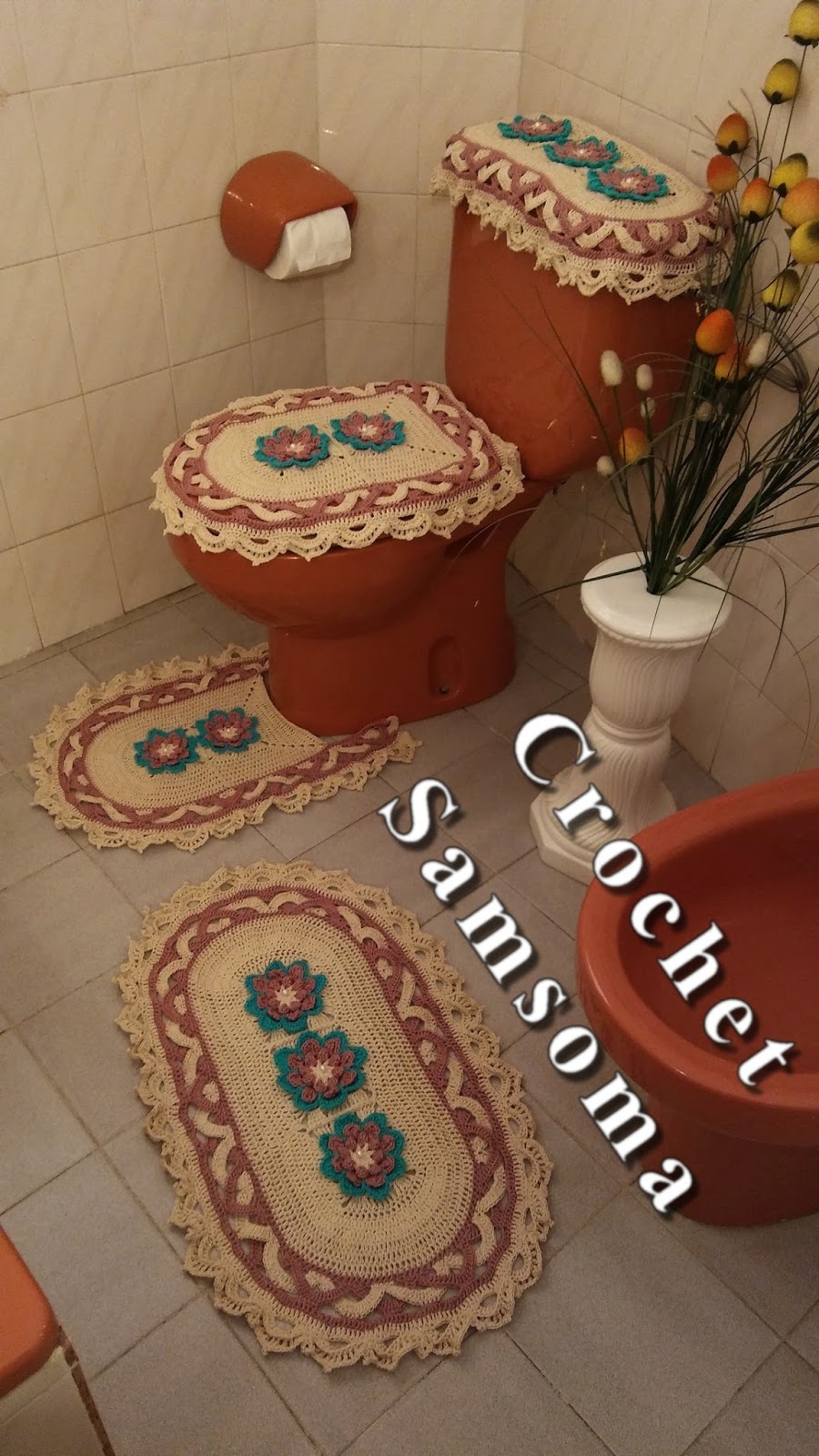 طريقة كروشيه طقم حمام « CROCHET SAMSOMA DIY