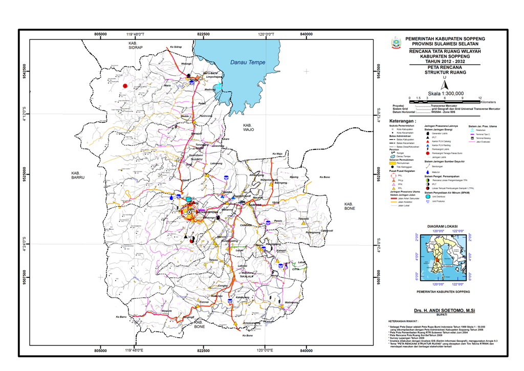 Peta Kabupaten Soppeng