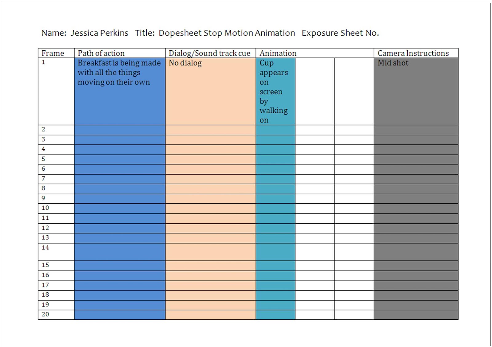 Stop Motion Animation: Dope Sheet Stop Motion Animation