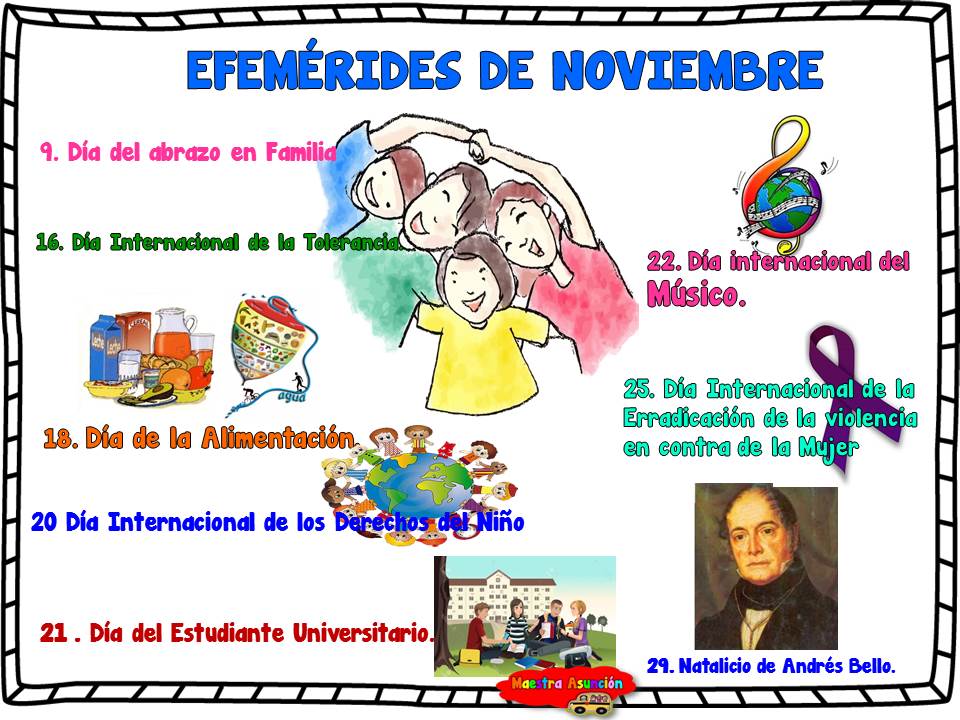 Maestra Asunción: Carteleras: Efemérides de noviembre