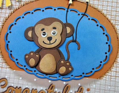 CottageCutz: Congratulations Card - Baby Monkey