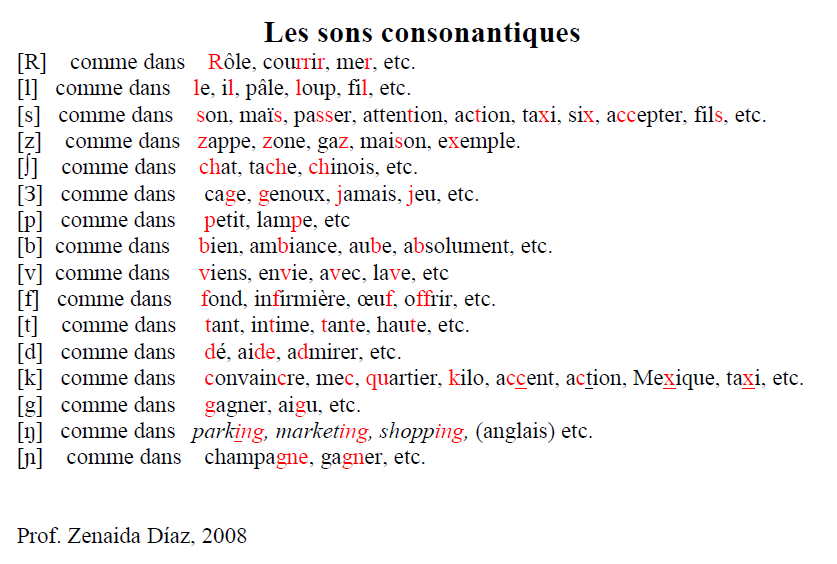 L'ATELIER DE PHONÉTIQUE : Les sons consonantiques du français
