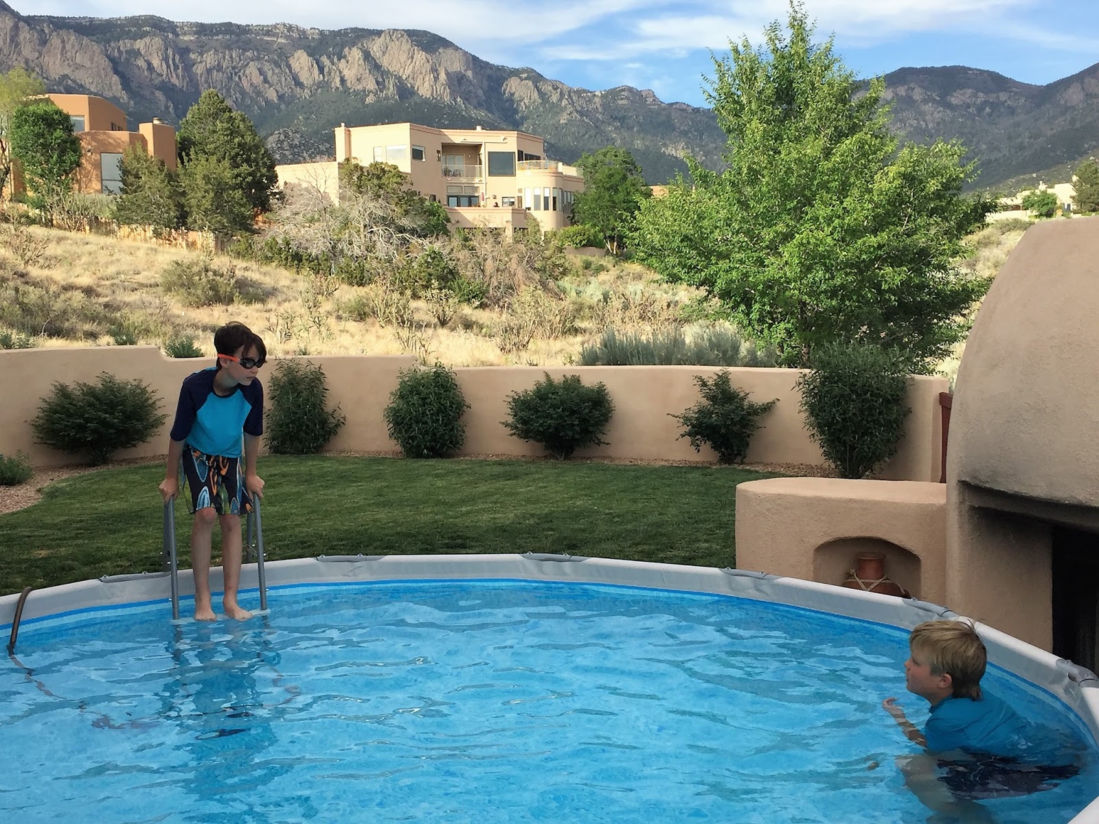 Adventures of the Girls and their Little Brother: Our New Backyard Pool!