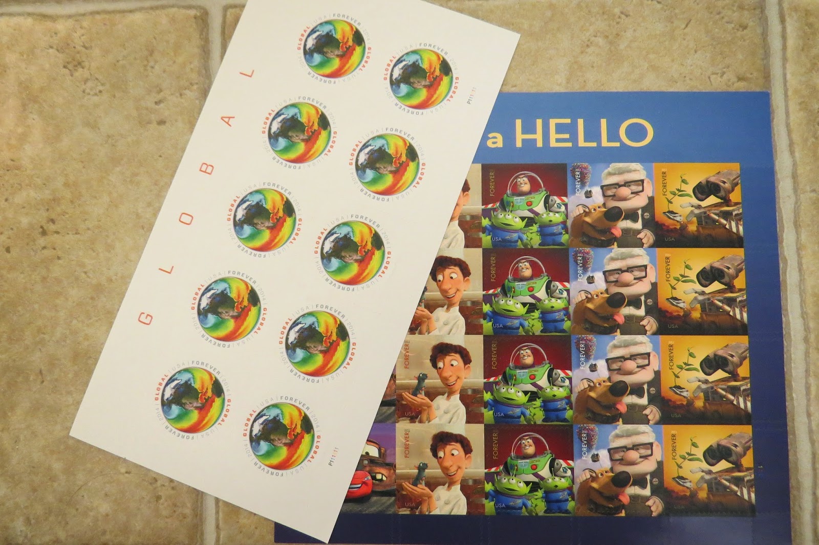 USPS Forever Stamp - Global Forever Stamps & Pixar Animation Domestic ...
