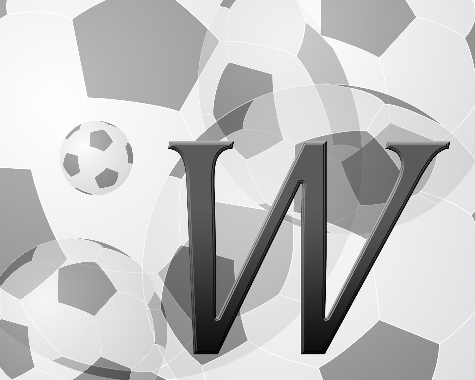 CJO Photo: Printable Initial Art: Soccer W