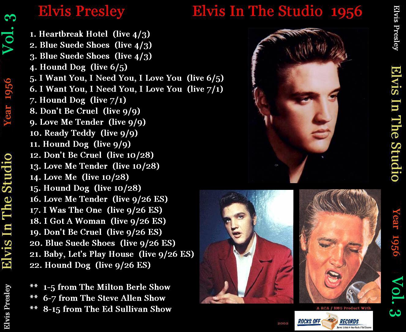 ELVIS JAR: - ELVIS IN THE STUDIO 1956 - VOL. 3