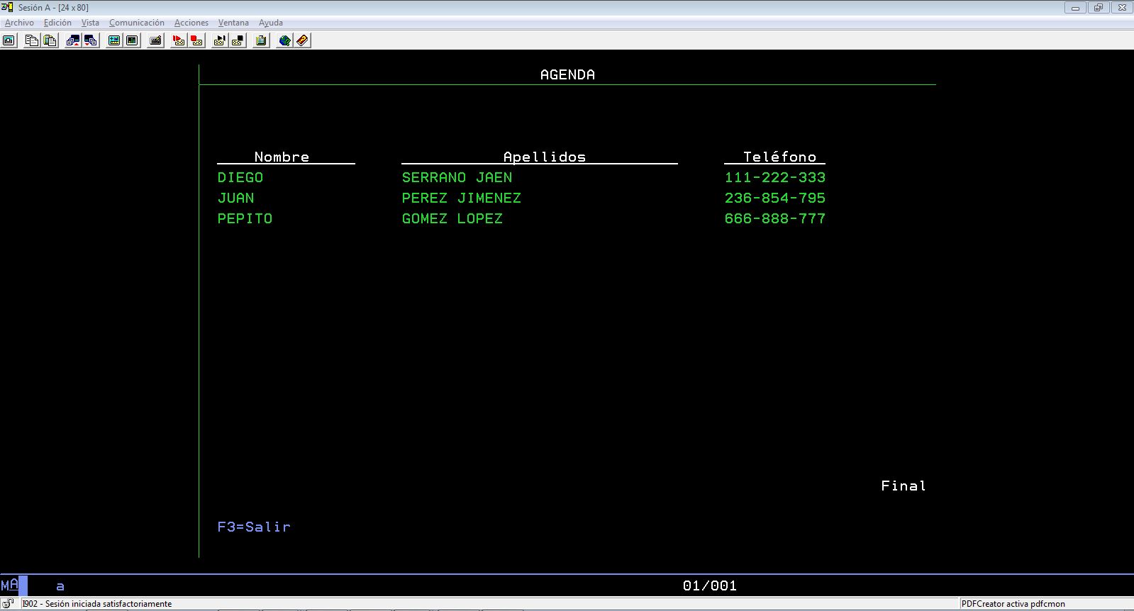 AS400: Creación de un Subfile - Cobol AS400: Creación de un Subfile - Cobol