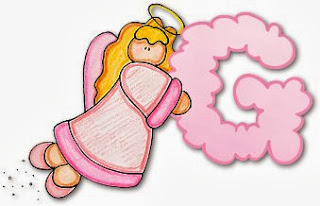 Alfabeto de angelita dibujando las letras con las nubes. - Oh my Alfabetos!