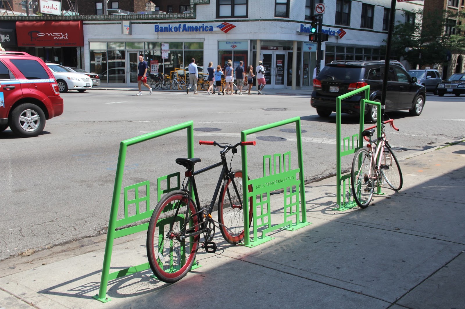 Bike Walk Lincoln Park: Fun new bike racks along Clark Street