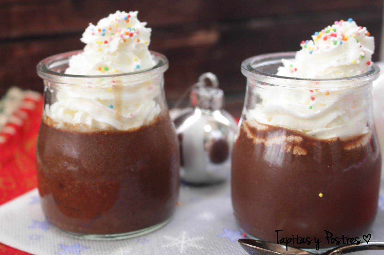 Tapitas y Postres: Crema de chocolate y nata