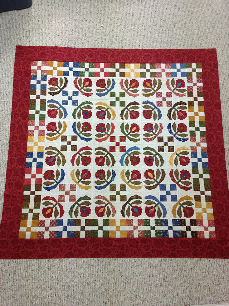 Mrs Sew n' sew: Radical Rose and Reel block #2