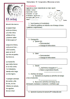 Les quichotteries de Delphine: Poema El reloj