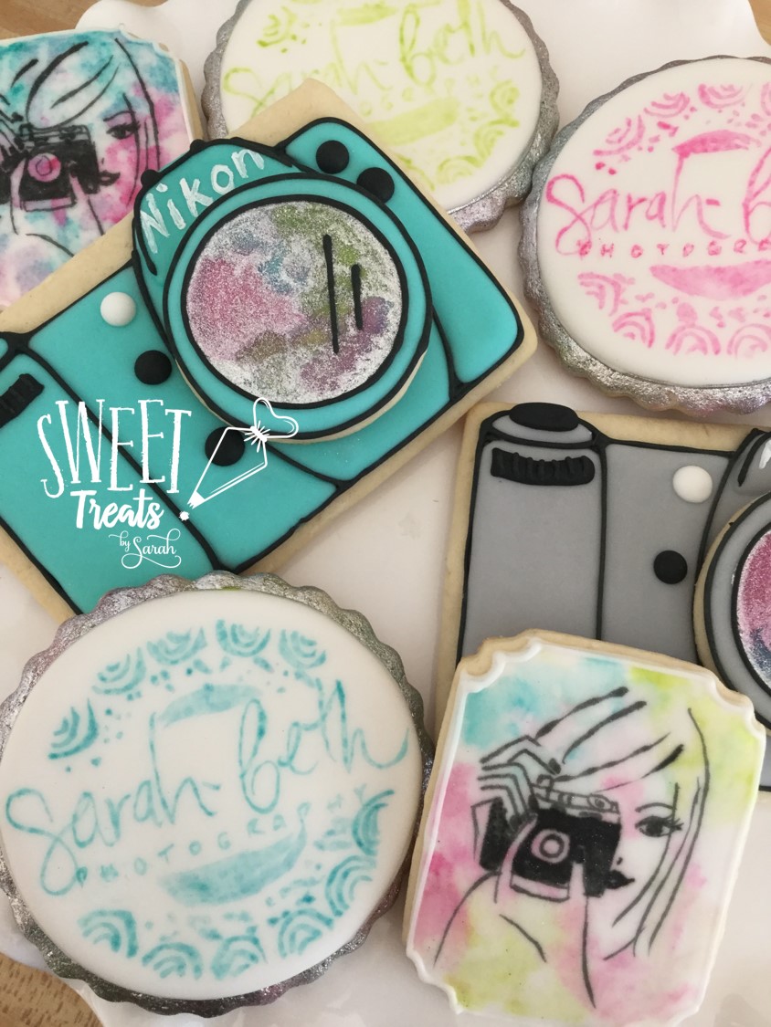 Sweet Treats by Sarah: Camera, Photographer, Logo Cookies
