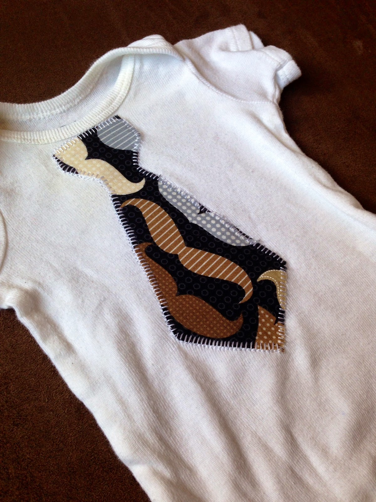 Midnight Crafter and Her Sister: DIY Baby Tie Onesie Tutorial