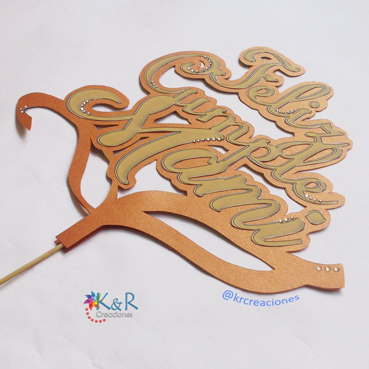 KyR Creaciones: Topper para Torta de Cumpleaños