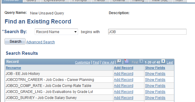Hcm Simplified Creating The Ps Query In Peoplesoft 