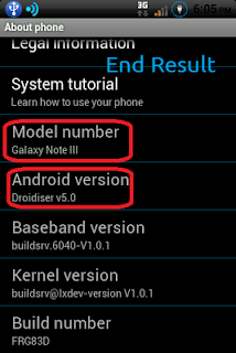 Change your Device Name and the Android version you're on!